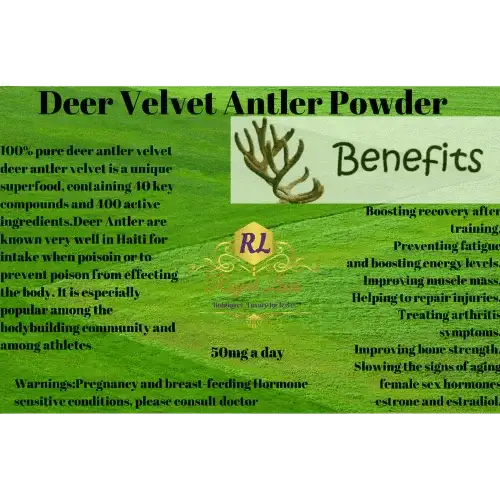 Deer Velvet Antler Powder Supplement 50mg for Recovery & Vitality ...